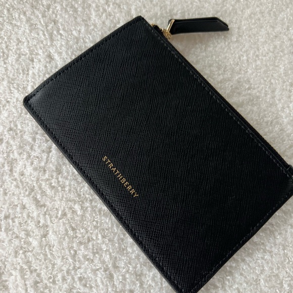 Strathberry | Bags | Strathberry Black Leather Wallet | Poshmark